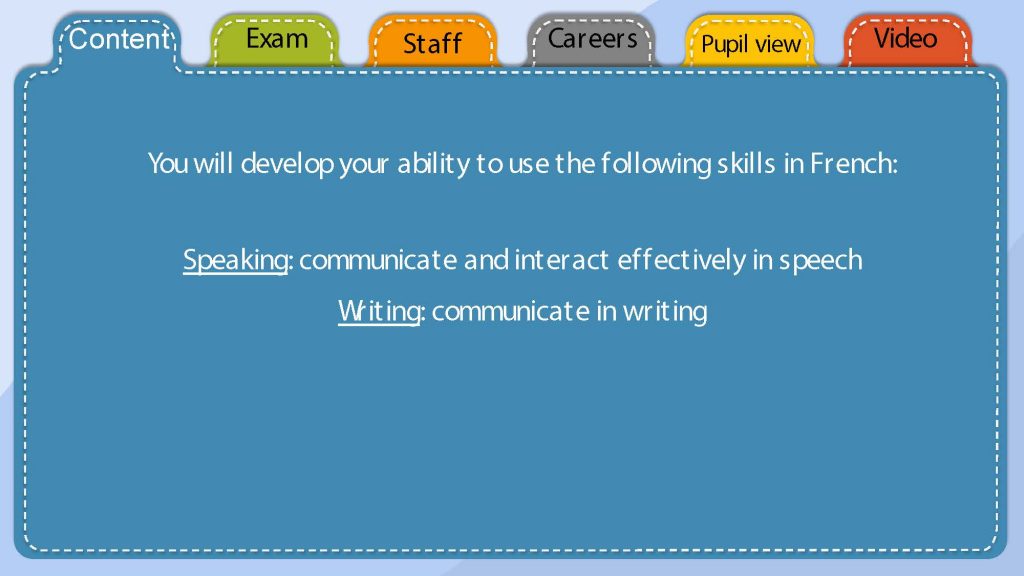 FRENCH LANGUAGE PATHWAYS | Cefn Saeson Comprehensive School